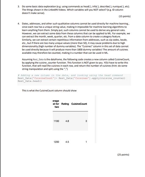 Solved 3 Do Some Basic Data Exploration Eg Using