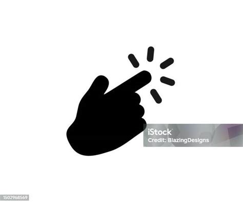 Click Button With Hand Pointer Clicking Click Here Web Button Press