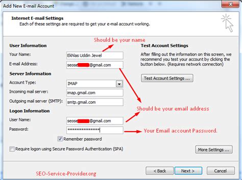 Gmail Imap Settings In Outlook