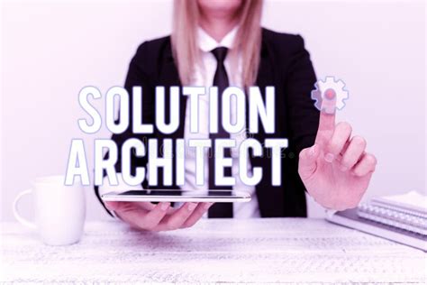 Text Caption Presenting Solution Architect Business Showcase Design