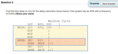 Question 2 16 Points Save Answer Find The Time