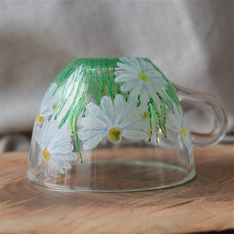 ръчно рисувана чаша Маргаритки Handmasters Bg