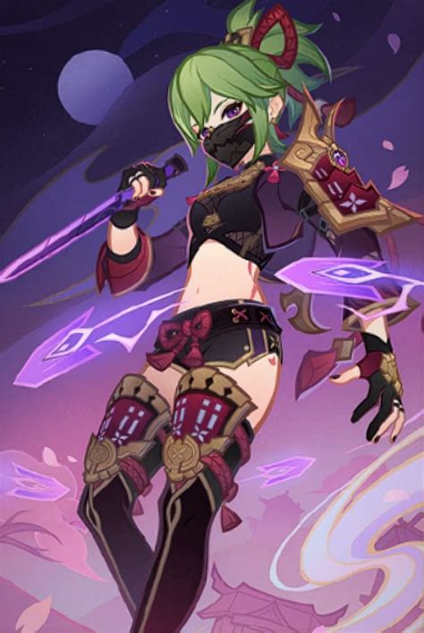 Kuki Shinobu Tcg Card In 2024 Kuki Adventurers Guild Actors Birthday