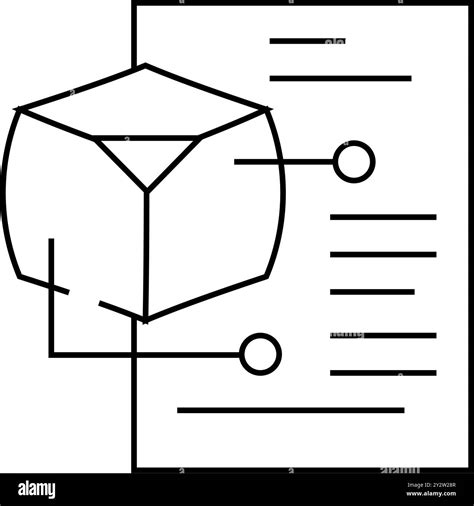 Modeling Data Science Line Icon Vector Illustration Stock Vector Image