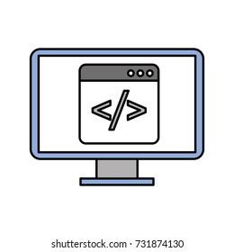 Programming Window Script Code Computer Stock Vector Royalty Free