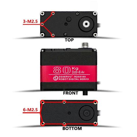 80kg Rds5180 Dual Axis Digital Servo High Torque Metal Digital Robot Servo With U Mounting