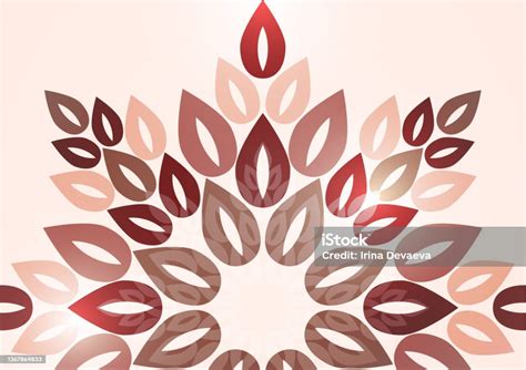 둥근 꽃 만다라 동양 만다라 패턴 장식 요소 독특한 꽃잎 꽃 디자인 페이지 로고용 휴식 과 명상 컨셉 0명에 대한 스톡 벡터 아트 및 기타 이미지 Istock