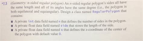 Solved Geometry N Sided Regular Polygon An N Sided Chegg