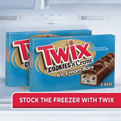 Twix Cookies And Cream Milk Chocolate Ice Cream Bars 6 Pack 1 93 Oz Bars Twix