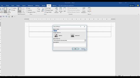 Create Macro In Ms Word 2016 Youtube