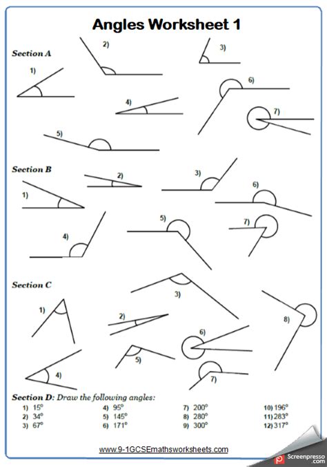 Worksheets For Grade 7 Math Angles Worksheet Measuring Angles Worksheet Math Worksheet