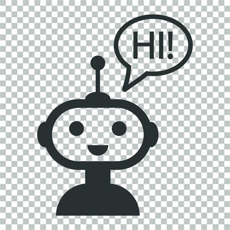 Cute Robot Chatbot Icon In Flat Style Bot Operator Vector Illustration