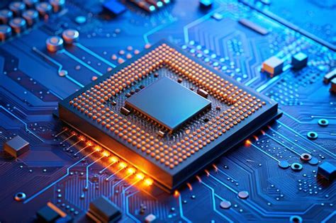 Premium Photo Powerful Computer Processor Microchip With The Word Representing Artificial