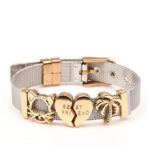 Браслет женский серебристый с подвесами с цирконами в стиле Пандора 1132 Стильные аксессуары с