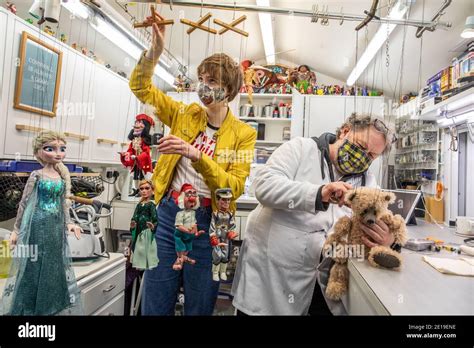 Puppet Costume Maker And Designer Keith Frederick Works Alongside
