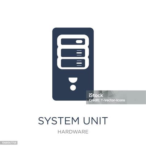 시스템 단위 아이콘입니다 하드웨어 컬렉션에서 흰색 배경에 유행 평면 벡터 시스템 장치 아이콘 0명에 대한 스톡 벡터 아트 및 기타 이미지 Istock