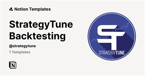 Strategytune Backtesting Template Creator Notion Marketplace