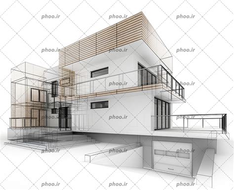 عکس طراحی ماکت ساختمان در زمینه سفید عکس با کیفیت و تصاویر استوک حرفه ای