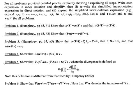 Solved Tensor Math Proofs Note Remember To Follow Your