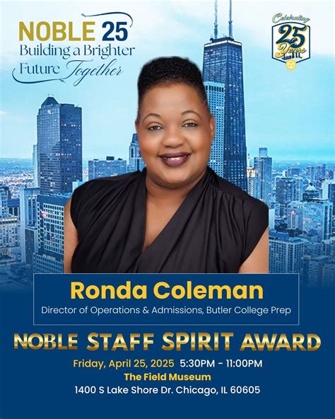 Were Proud To Announce The Noble Staff Spirit Award Recipient Ronda