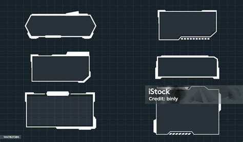 미래 지향적 인 벡터 Hud 인터페이스 화면 디자인 디지털 콜 아웃 제목 Hud Ui Gui 미래 사용자 벡터에 대한 스톡 벡터