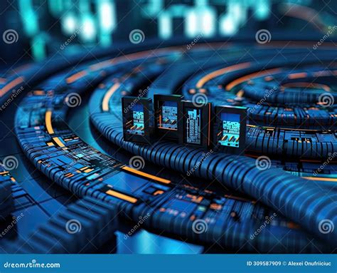 Ethernet Cables Connecting To An Outer World Stock Image Image Of Datacenter Plug 309587909