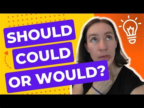 Should Vs Could Vs Would Espresso English