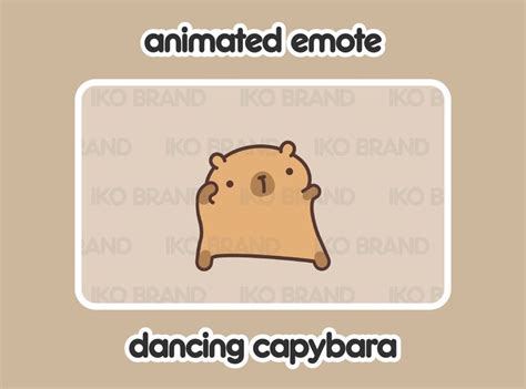 Animated Emote Dancing Capybara Cute Kawaii Chibi Twitch Youtube Discord Stream Emotes
