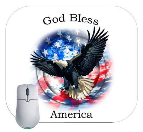 God Bless America Mouse Pad Domagron