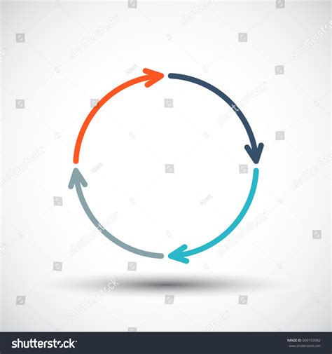 Vector Arrows Infographic Template Cycle Diagram Stock Vector Royalty Free 609193982