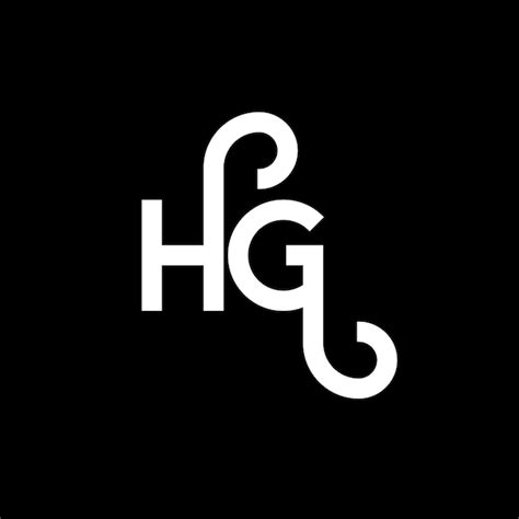 Premium Vector Hg Letter Logo Design On Black Background Hg Creative Initials Letter Logo