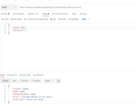 Problem With Lead Api Api Pipedrive Developers Community