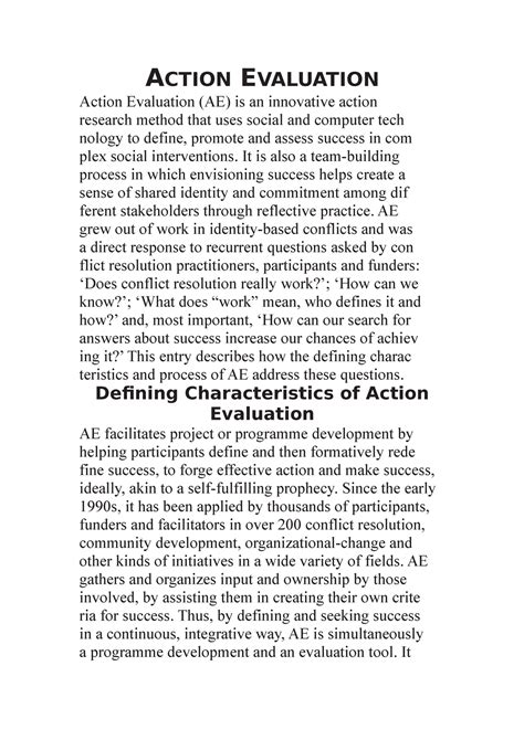 Action Evaluation Action Evaluation Action Evaluation Ae Is An