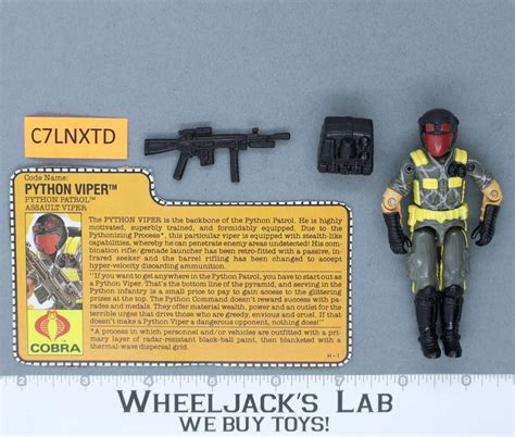 Python Viper V Complete G I Joe Hasbro Vintage Action Figure Wheeljack S Lab