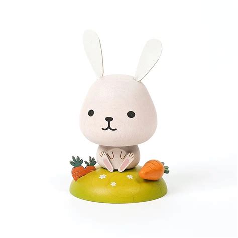 文具王子現貨 知音文創 Wooderful life 彈簧擺飾 彈簧搖頭公仔 木頭擺飾 蘿蔔白兔 1253912 蝦皮購物