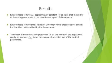 Reliability Analysis In Adjustment Computation Ppt