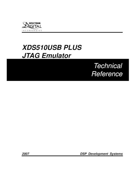 PDF XDS USB PLUS JTAG EmulatorXDS USB PLUS JTAG Emulator Installation Guide