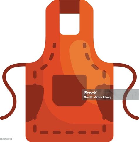 베이커리 셰프 앞치마 개념 주방 직원을 위한 턱받이 앞치마 벡터 컬러 아이콘 디자인 베이커리 및 구운 식품 기호 요리 및 주방 교육 기호 레시피 개발 스톡 일러스트레이션 0