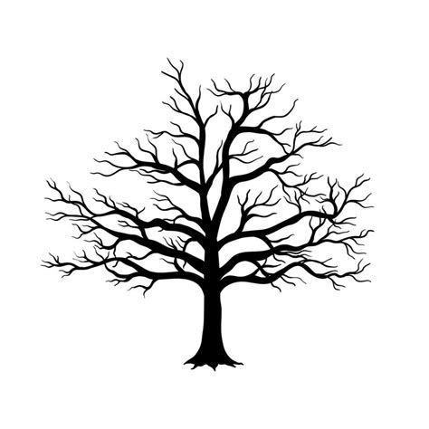 Bare Tree Silhouette Vector Isolated 23810378 Vector Art At Vecteezy
