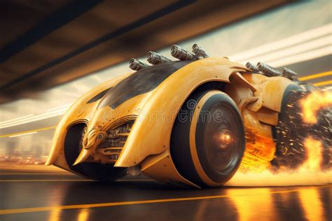 A Futuristic Vehicle Created Using Generative Ai Stock Illustration Illustration Of Motion