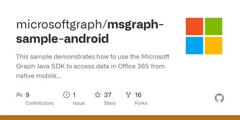 GitHub Microsoftgraph Msgraph Sample Android This Sample Demonstrates How To Use The