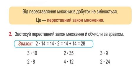 Презентація Переставний закон множення
