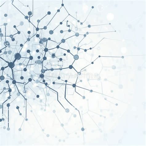 Abstract Network Connections And Digital Nodes On Light Background Stock Image Image Of