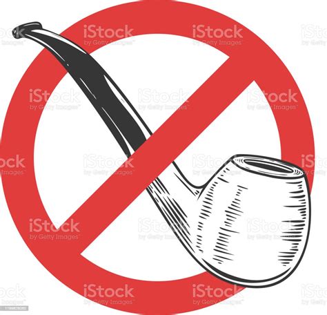 담배를 피우지 마십시오 흡연 파이프로 표지판을 중지합니다 포스터 카드 배너 기호에 대한 디자인 요소 벡터 일러스트레이션 건강