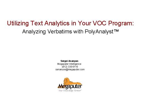 Utilizing Text Analytics In Your Voc Program Analyzing