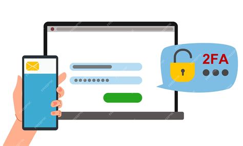Premium Vector The Concept Of Twofactor Authentication Security