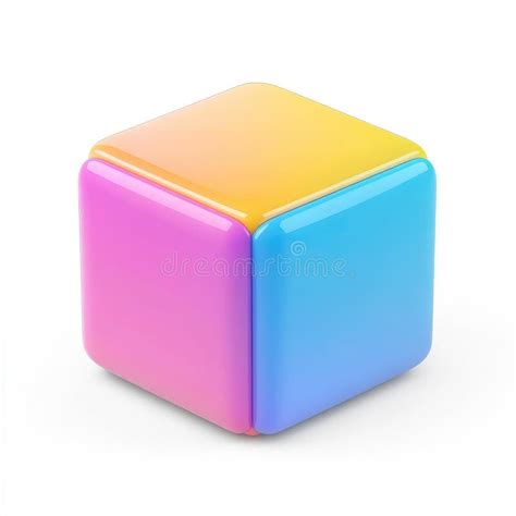Multicolored Cube With Gradient Faces Stock Illustration Illustration Of Symmetry Graphic