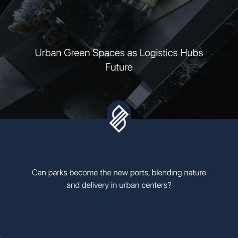 Urban Green Spaces As Logistics Hubs Future → Scenario