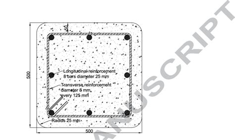 Cross Section And Reinforcement Details Of The Column Being Designed Download Scientific Diagram