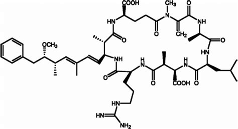 The Chemical Structure Of Microcystin Lr Download Scientific Diagram